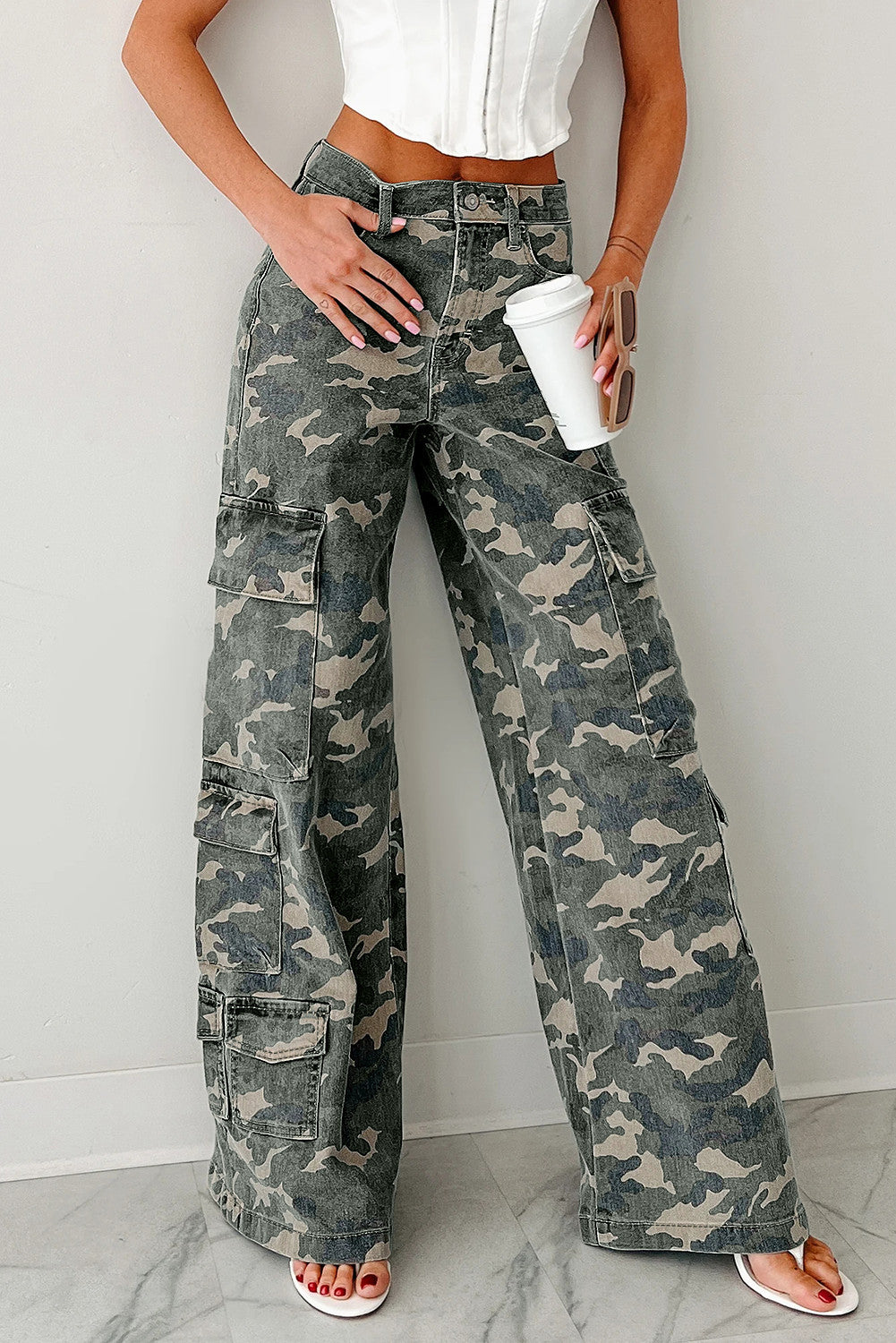 Camo Cargo Wide Leg Pants – Boujee Junction Boutique